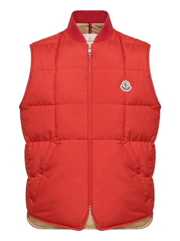 Moncler Elberton Quilted Down Vest - Red