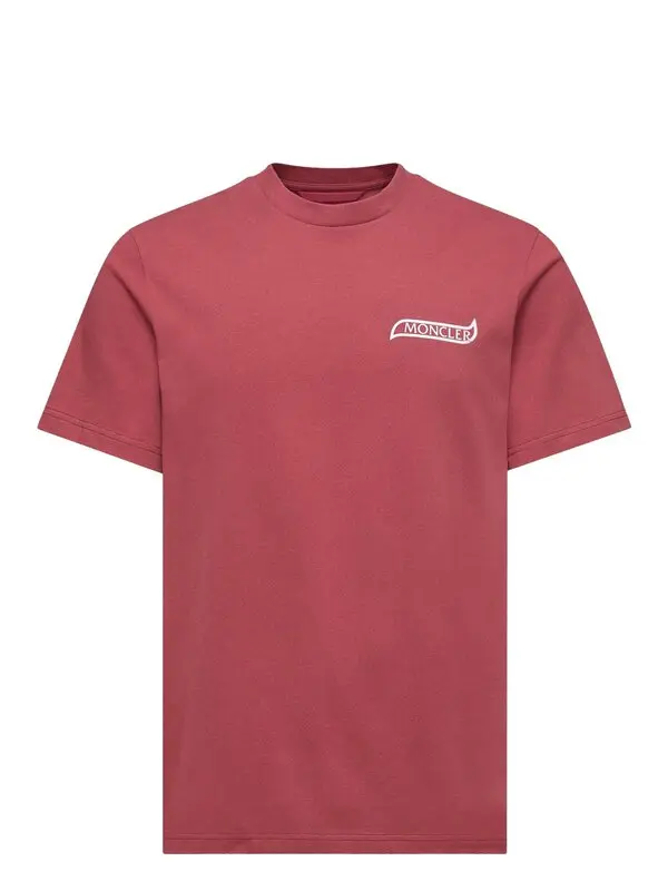 Moncler Logo Cotton T-shirt - Red