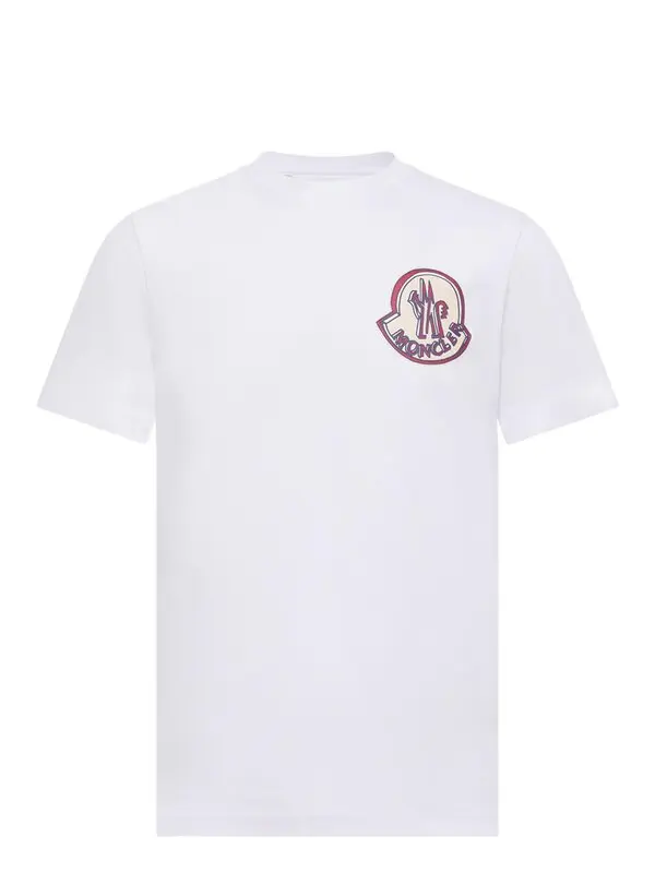 Moncler Logo Cotton T-shirt - White