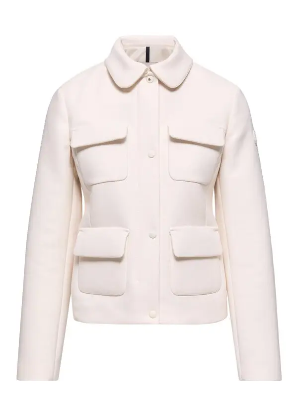 Moncler Guimauve Down Shirt Jacket - White