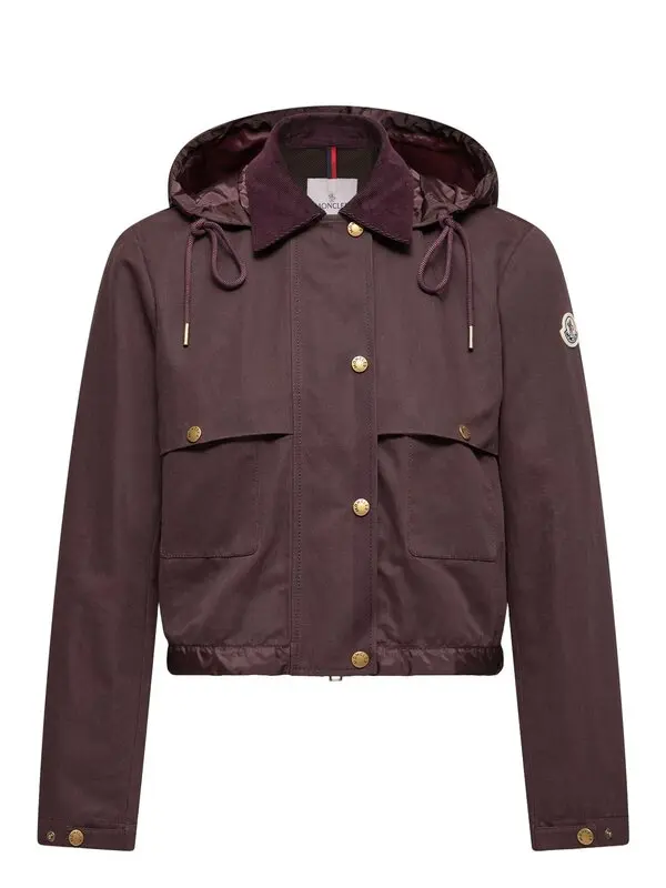 Moncler Aconitum Hooded Shirt Jacket - Red