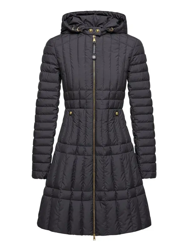 Moncler Menthelong Hooded Down Coat - Black