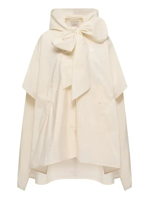 Moncler Lightweight Taffeta Cape - White