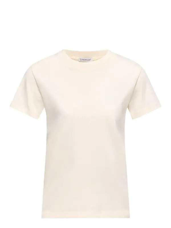 Moncler Embroidered Logo Cotton T-shirt - White