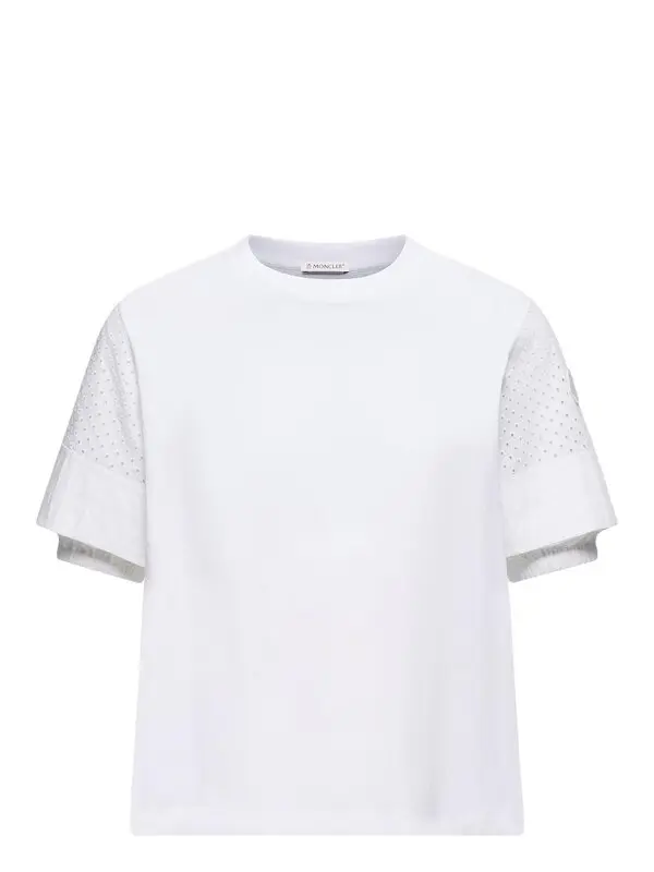 Moncler Cotton Jersey San Gallo T-shirt With Balloon Sleeves - White