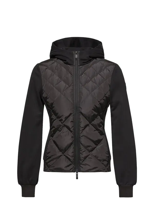 Moncler Quilted Zip-up Hoodie - Black