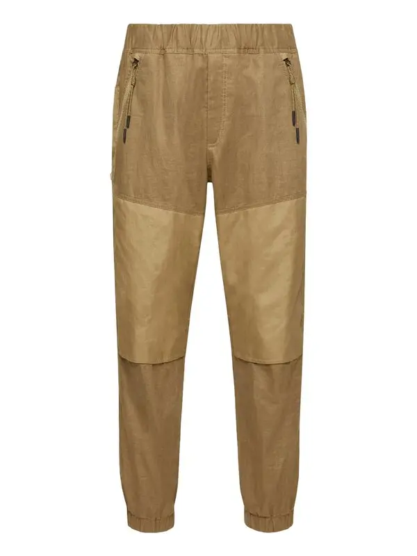 Moncler Linen Jogging Pants - Brown