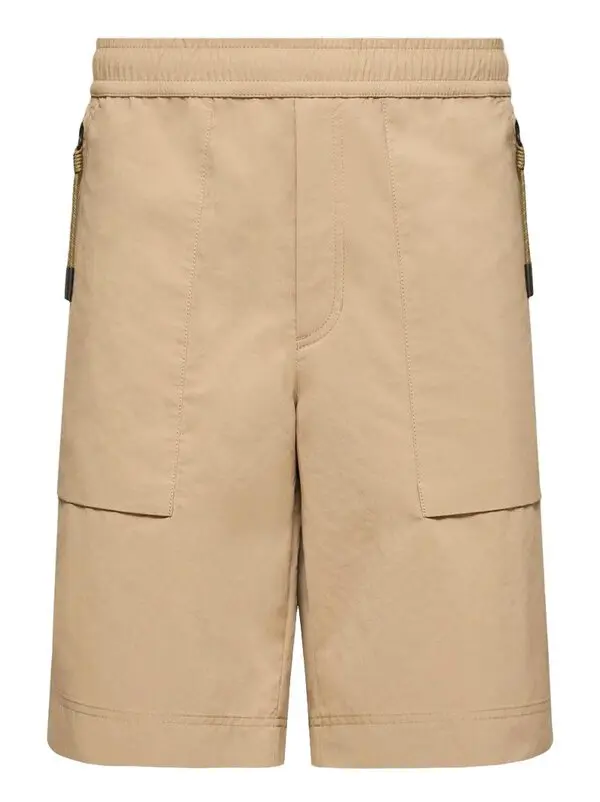 Moncler Technical Froissé Shorts - Beige