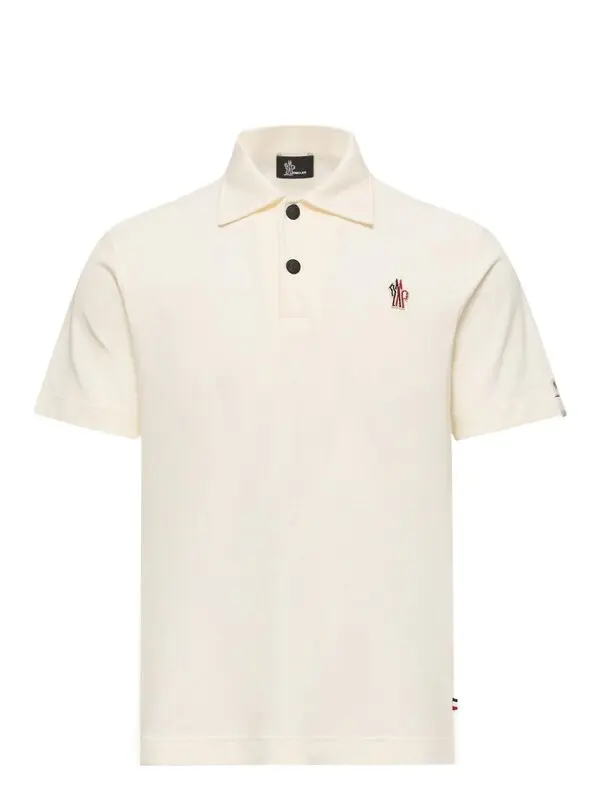 Moncler Logo Patch Polo Shirt - White