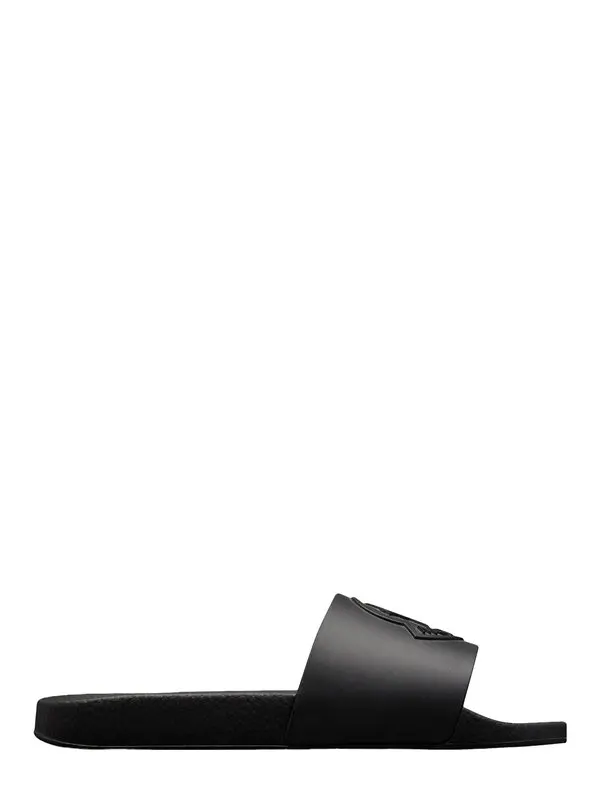 Moncler Basile Rubber Slides - Black