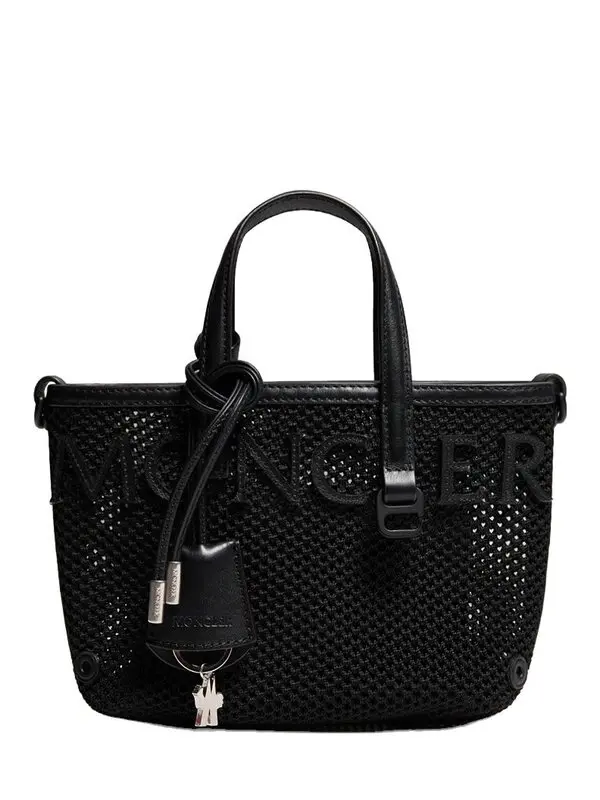Moncler Very Mesh & Leather Tote Bag - Black