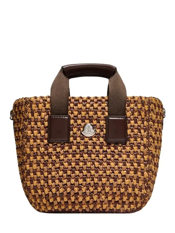 Moncler Micro Caradoc Raffia Tote Bag - Multicolor
