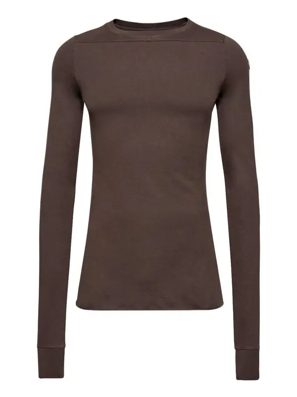 MONCLER + RICK OWENS Girder Long Sleeve Cotton T-shirt - Brown