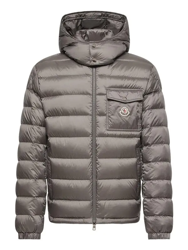 Moncler Verith Hooded Short Down Jacket - Grey