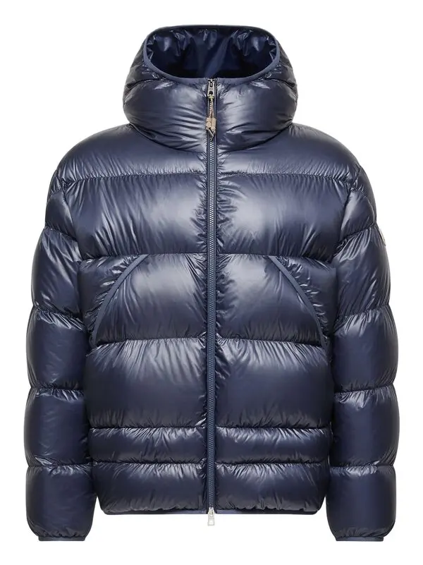 Moncler Anapo Hooded Mid-length Down Jacket - Blue
