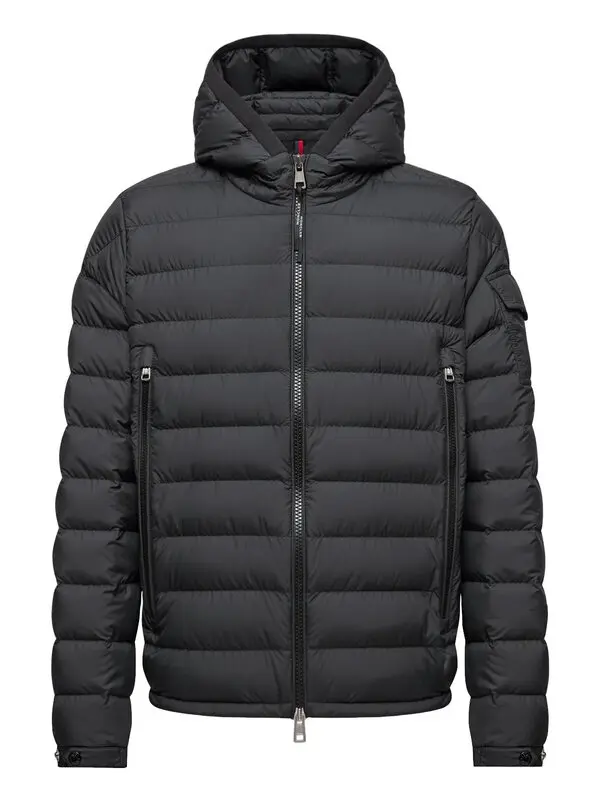 Moncler Galion Hooded Short Down Jacket - Black