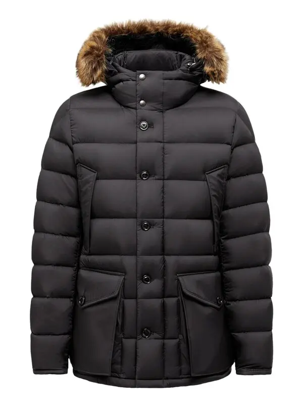 Moncler Clunye Hooded Mid-length Down Jacket - Black