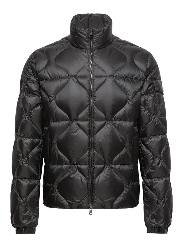 Moncler Asurel Geometric Quilted Short Down Jacket - Black