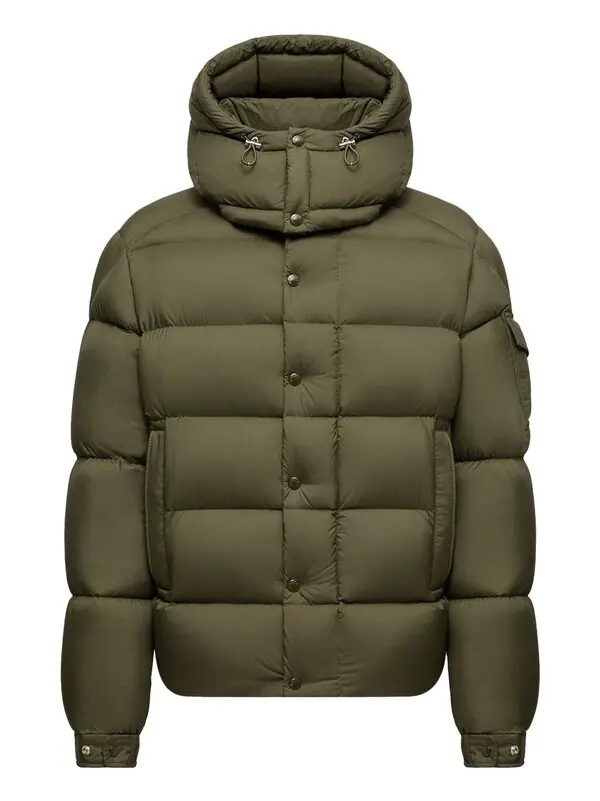 Moncler Maya 70 Hooded Short Down Jacket - Green