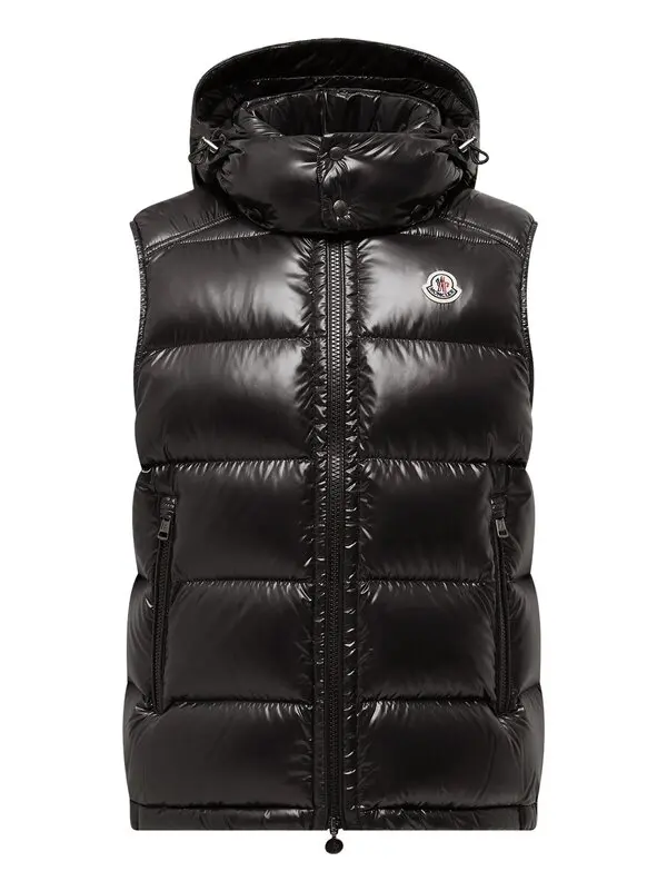 Moncler Bormes Hooded Down Vest - Black