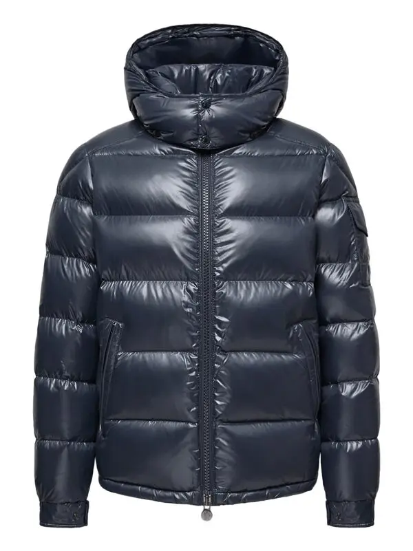 Moncler Maya Hooded Short Down Jacket - Blue