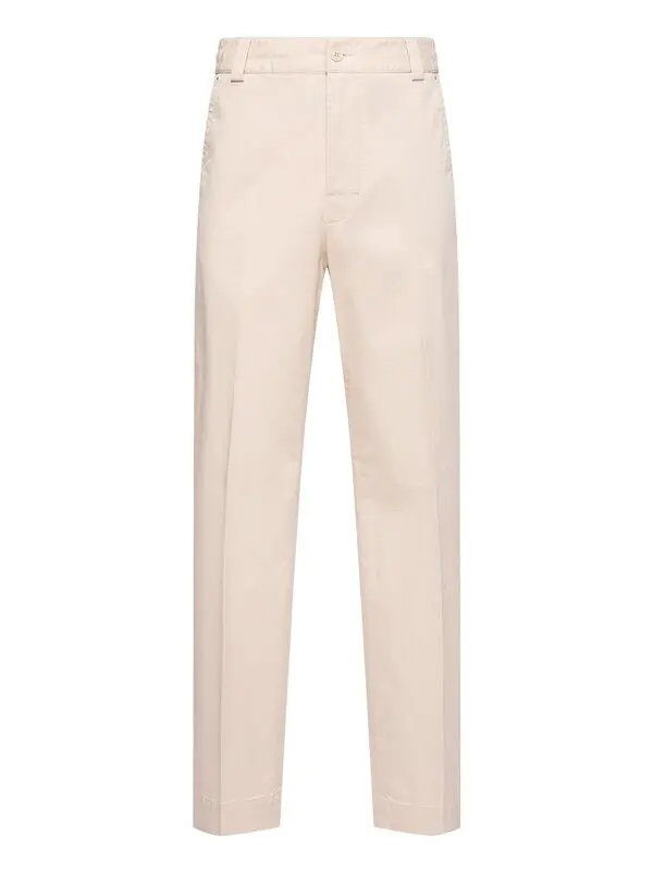 Moncler Tailored Cotton Stretch Pants - White