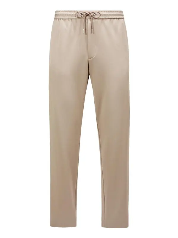 Moncler Logo Jogging Trousers - Beige