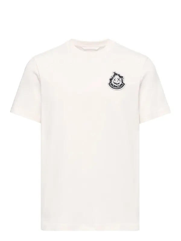 Moncler Logo Cotton T-shirt - White