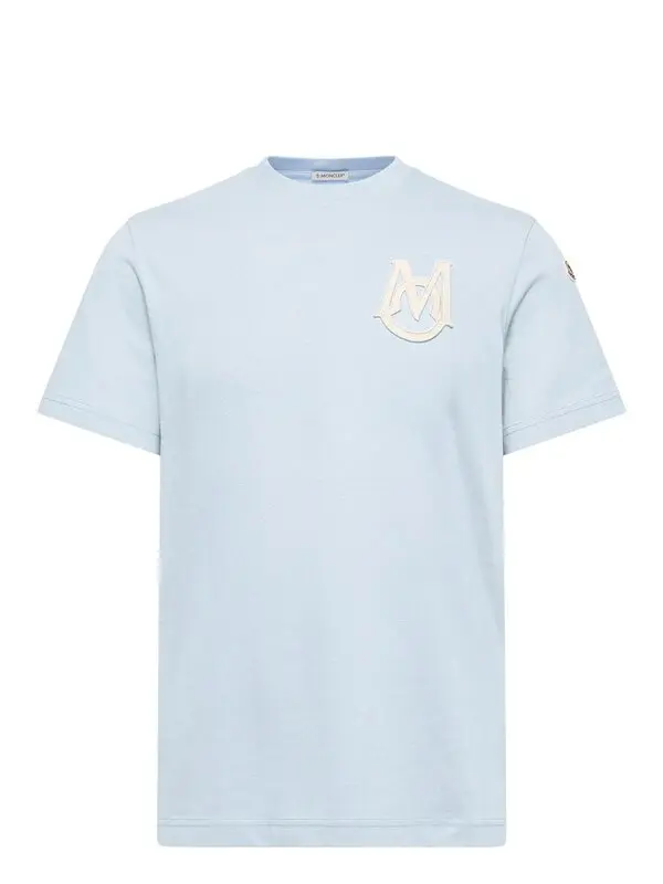 Moncler Monogram Cotton T-shirt - Blue