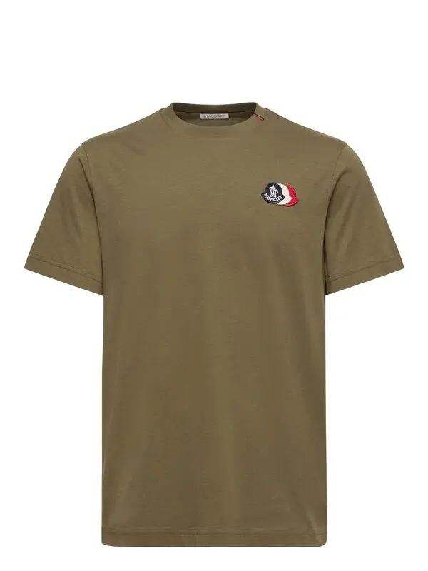 Moncler Logo Cotton T-shirt - Green