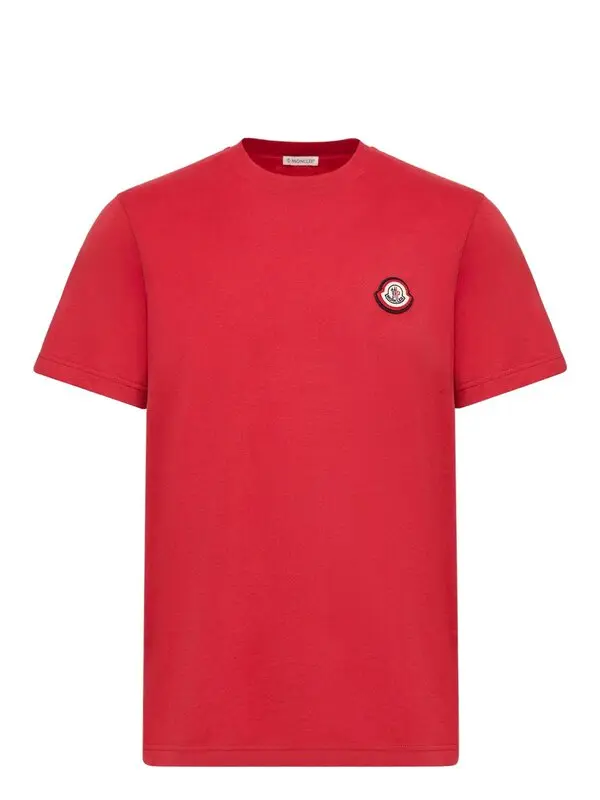 Moncler Logo Cotton Jersey T-shirt - Red