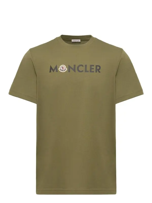 Moncler Logo Cotton T-shirt - Green