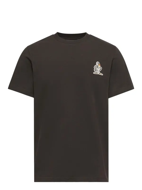 Moncler Logo Cotton T-shirt - Black