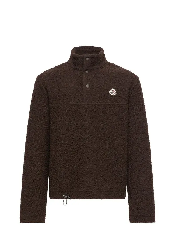 Moncler Logo Knit Sweatshirt - Brown
