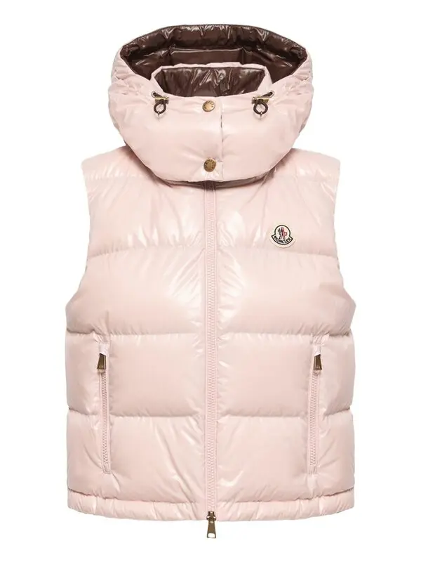 Moncler Niverolle Short Down Vest - Pink