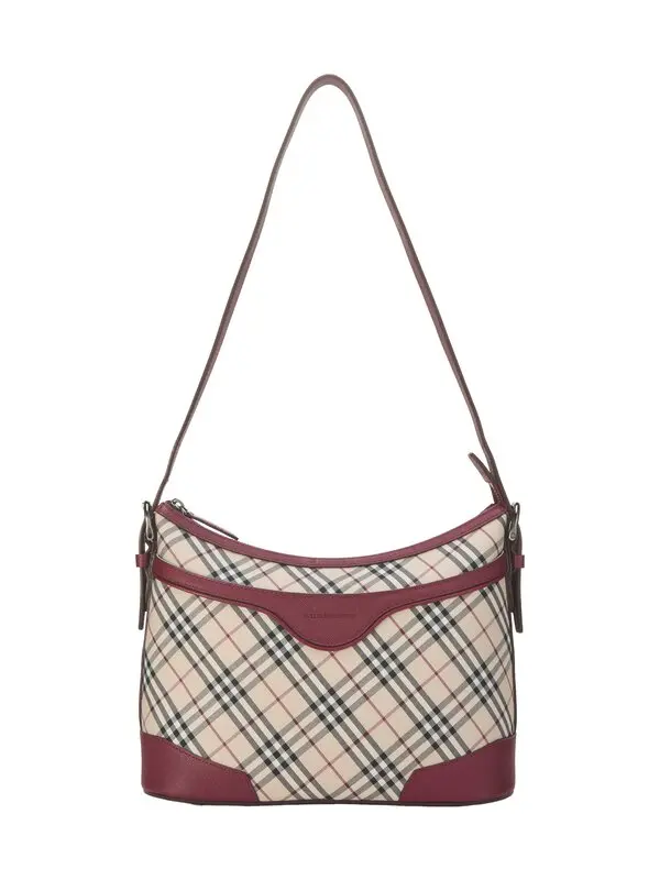 Burberry House Check Jacquard Shoulder Bag - Red