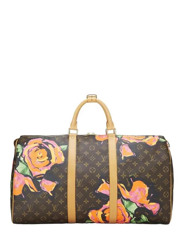 LOUIS VUITTON Stephen Sprouse X Monogram Roses Keepall Bag 50 - Brown