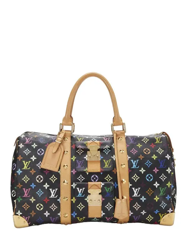 LOUIS VUITTON Takashi Murakami X Monogram Multicolore Keepall Bag 45 - Black