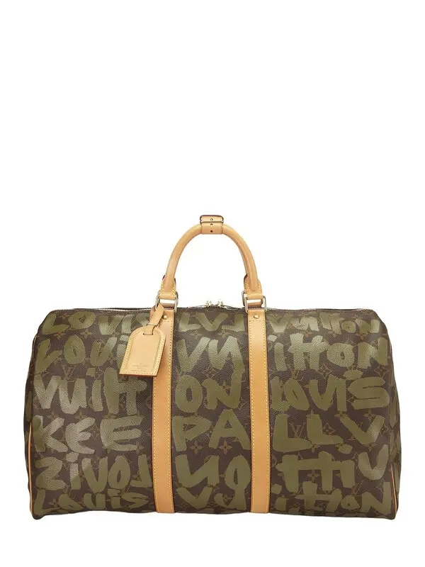 LOUIS VUITTON Stephen Sprouse X Monogram Graffiti Keepall 50 Bag - Green