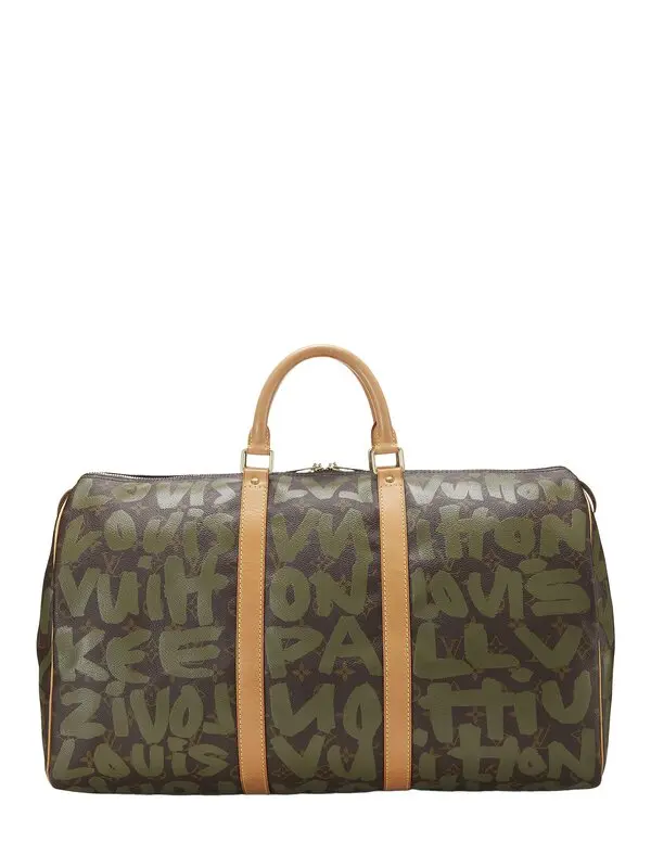 LOUIS VUITTON Stephen Sprouse X Monogram Graffiti Keepall 50 Bag - Green