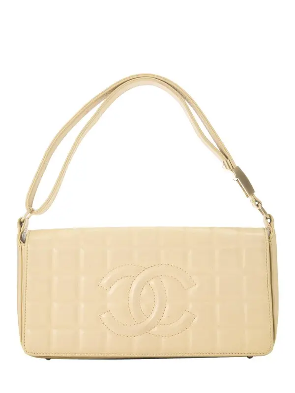 Chanel Chocolate Bar Shoulder Bag - Beige