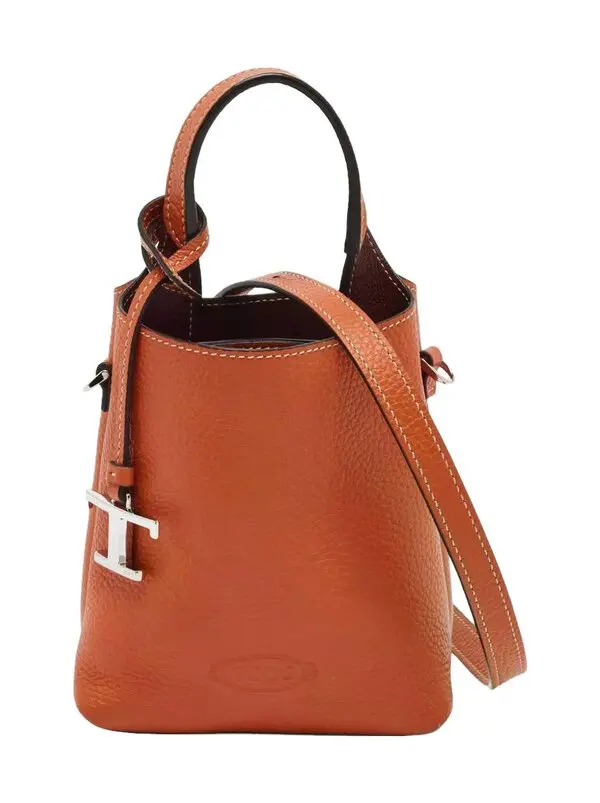 TOD'S Mini T Logo Tote Bag - Orange