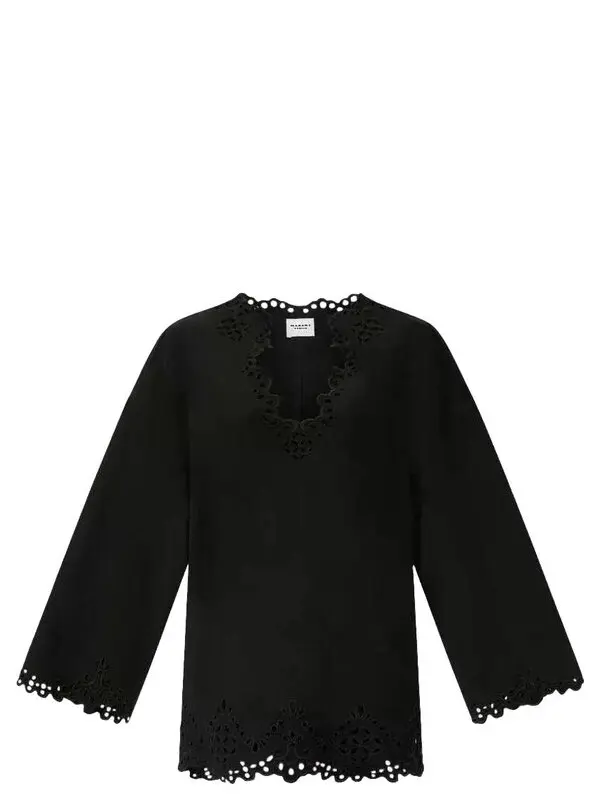MARANT ETOILE Sherazade Broderie-anglaise Mini Dress - Black