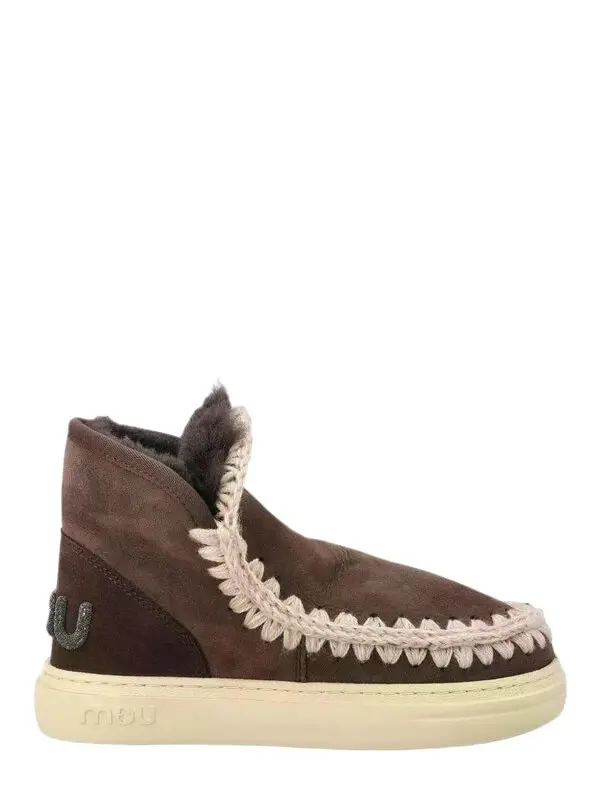 Mou Mouk Eskimo Bold Glitter-logo Sneakers - Brown
