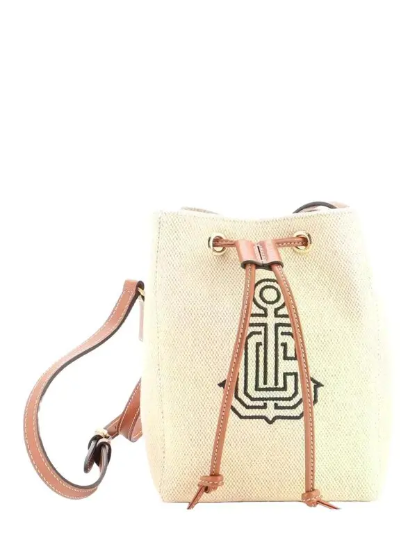 Celine Canvas Micro Bucket Bag - Neutrals