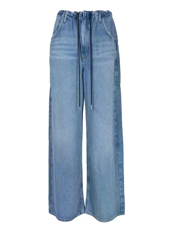 AGOLDE Shaw Drawstring Wide Leg Jeans - Blue