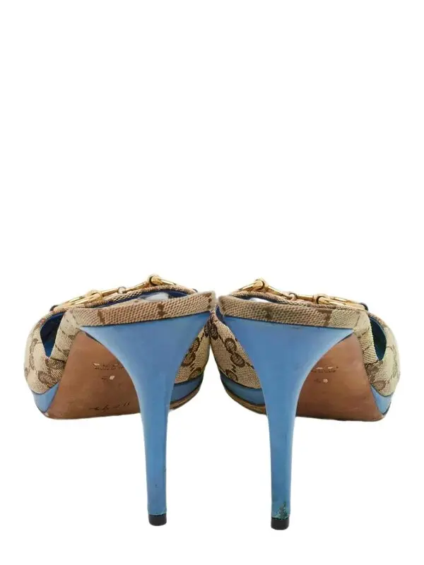 Gucci Horsebit Heeled Sandals - Neutrals