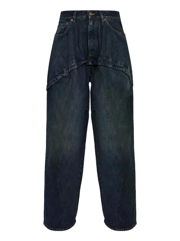 Loewe Wide-leg Paneled Jeans - Blue