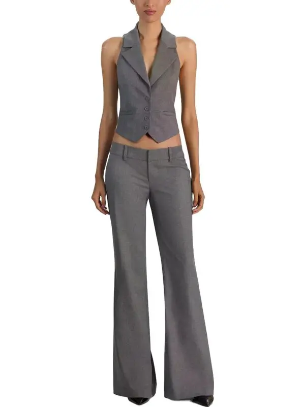 Alice + Olivia Emryn Low-rise Flared Trousers - Grey