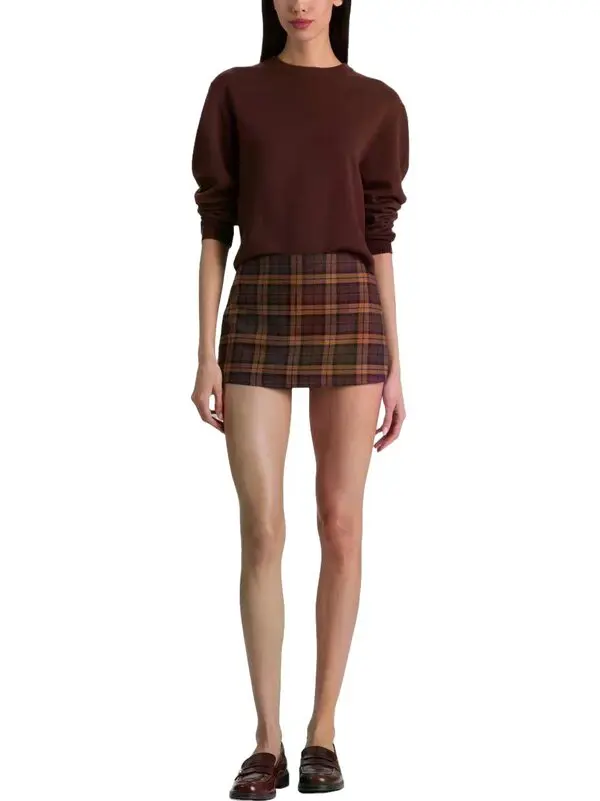 Alice + Olivia Checked Skort - Brown